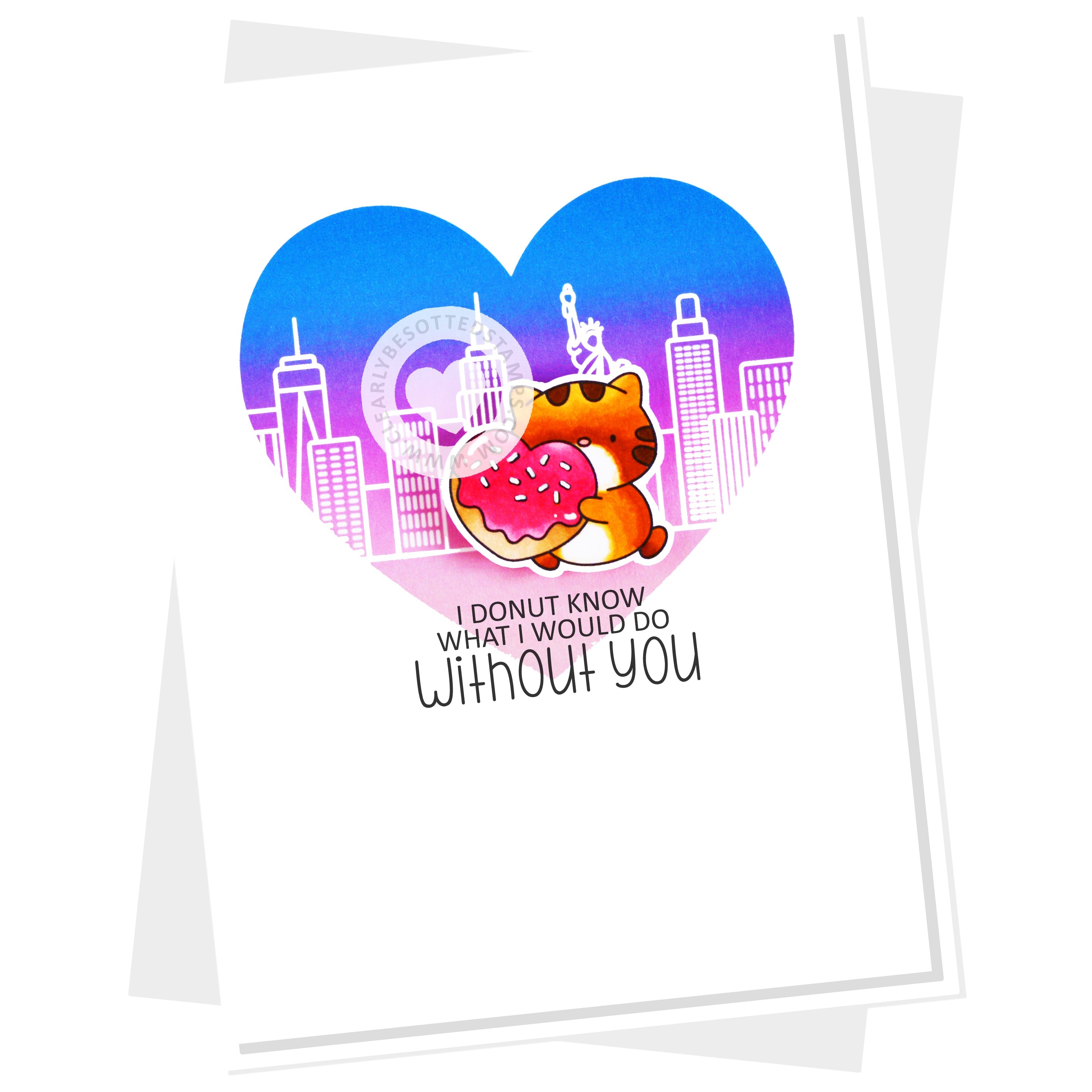 Donut Worry & City Scene – Clearly Besotted Stamps