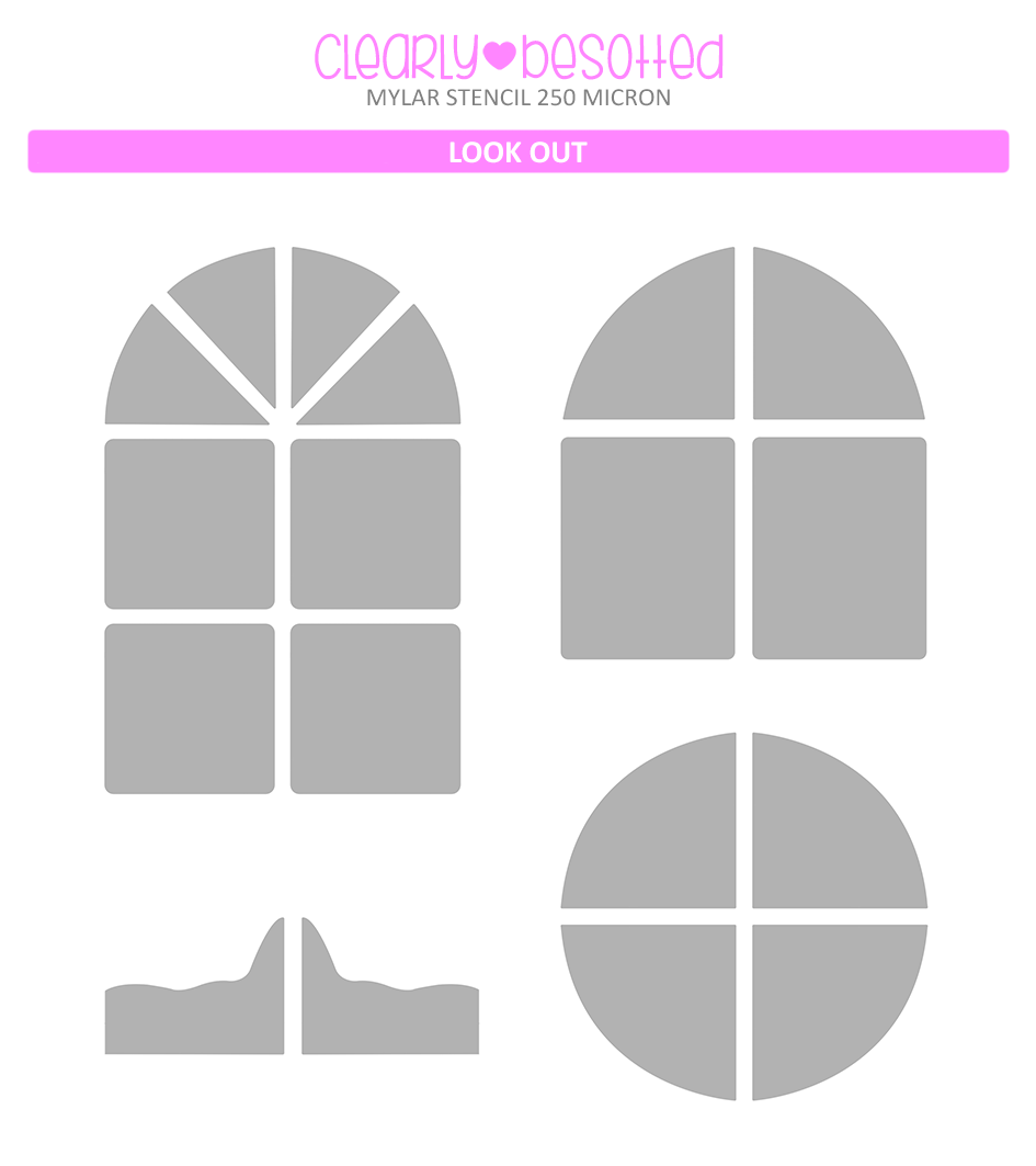 Look Out Stencil – Clearly Besotted Stamps