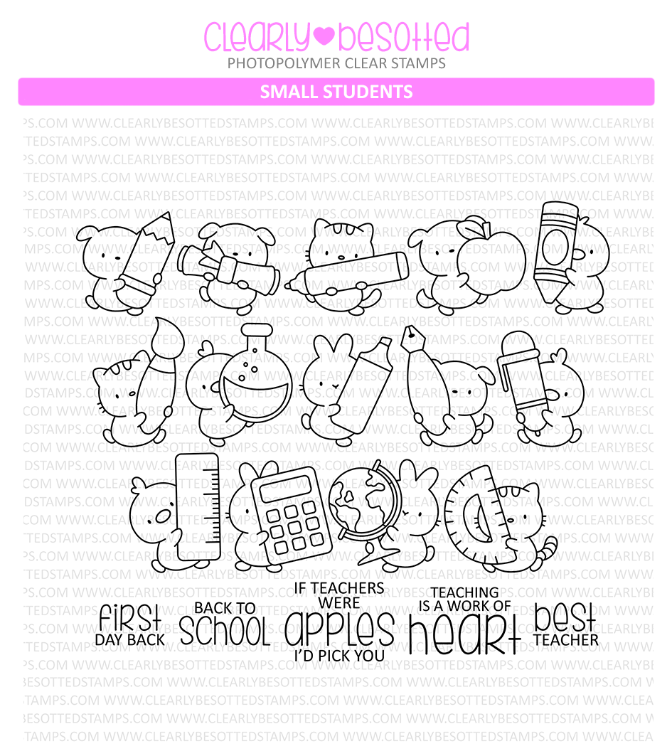 Small Students – Clearly Besotted Stamps